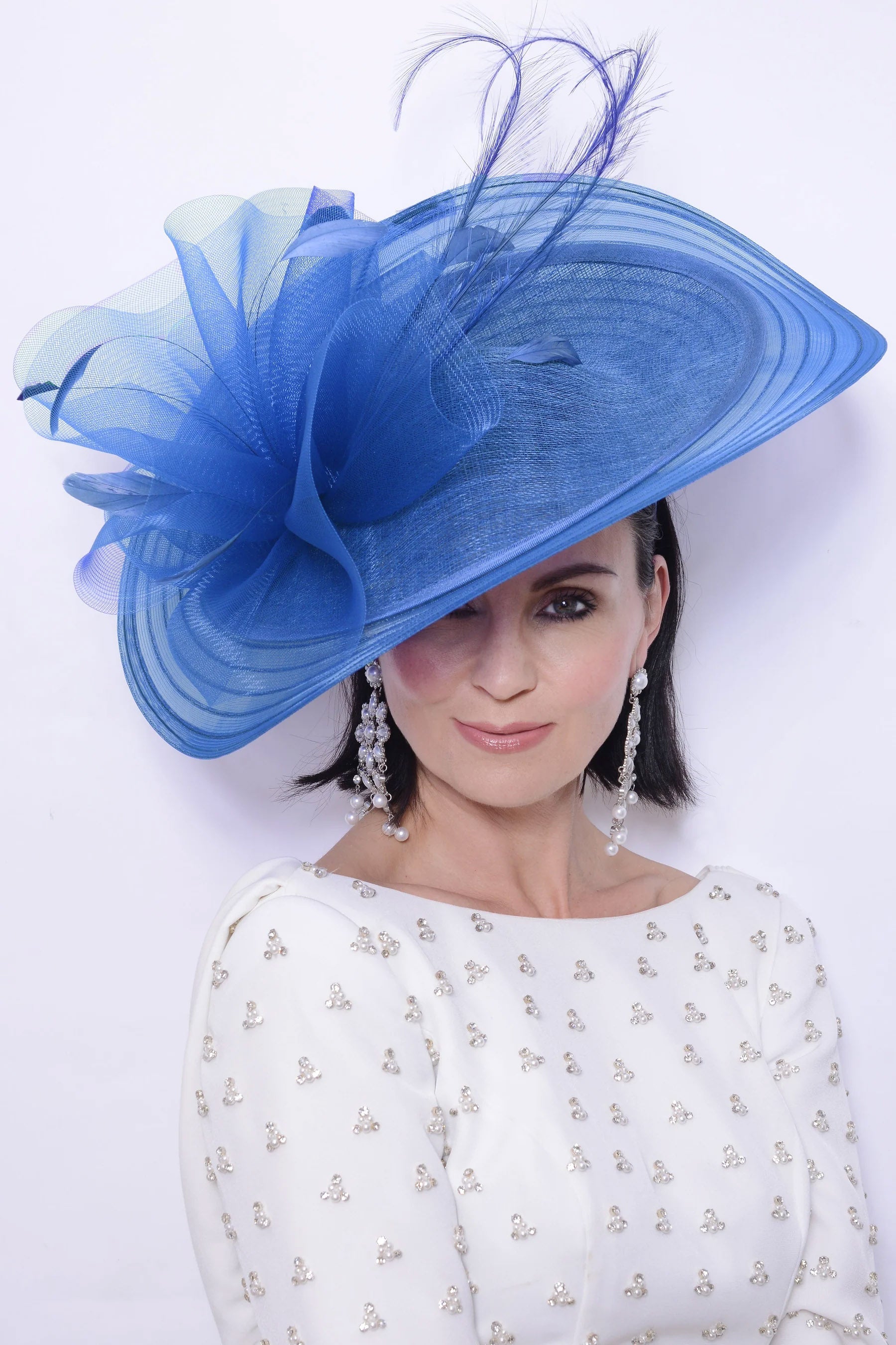 Snoxell Gwyther 1034 Cobalt Blue Wedding Hat – Nigel Rayment Boutique