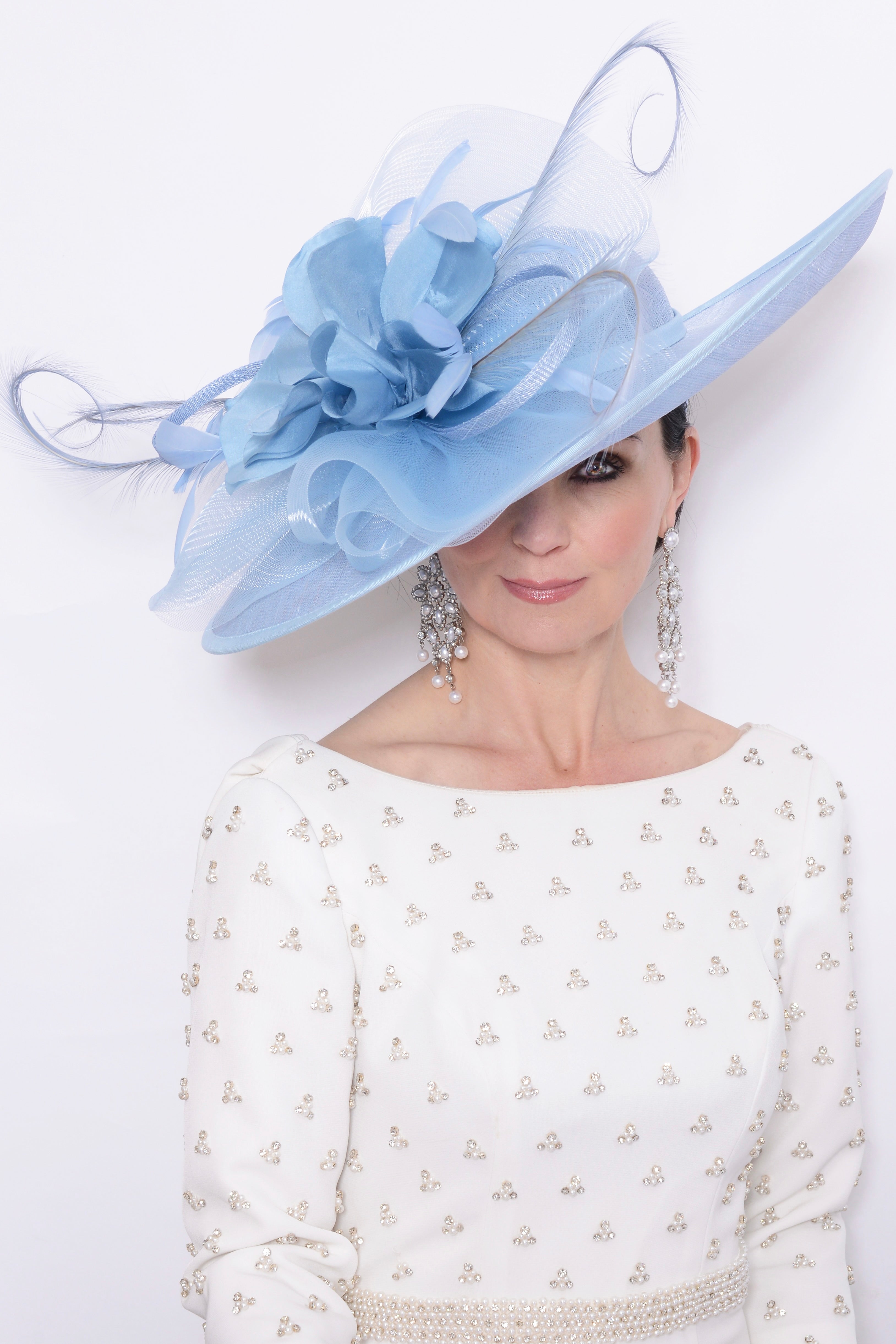 Snoxell Gwyther 806 Cornflower Wedding Hat – Nigel Rayment Boutique
