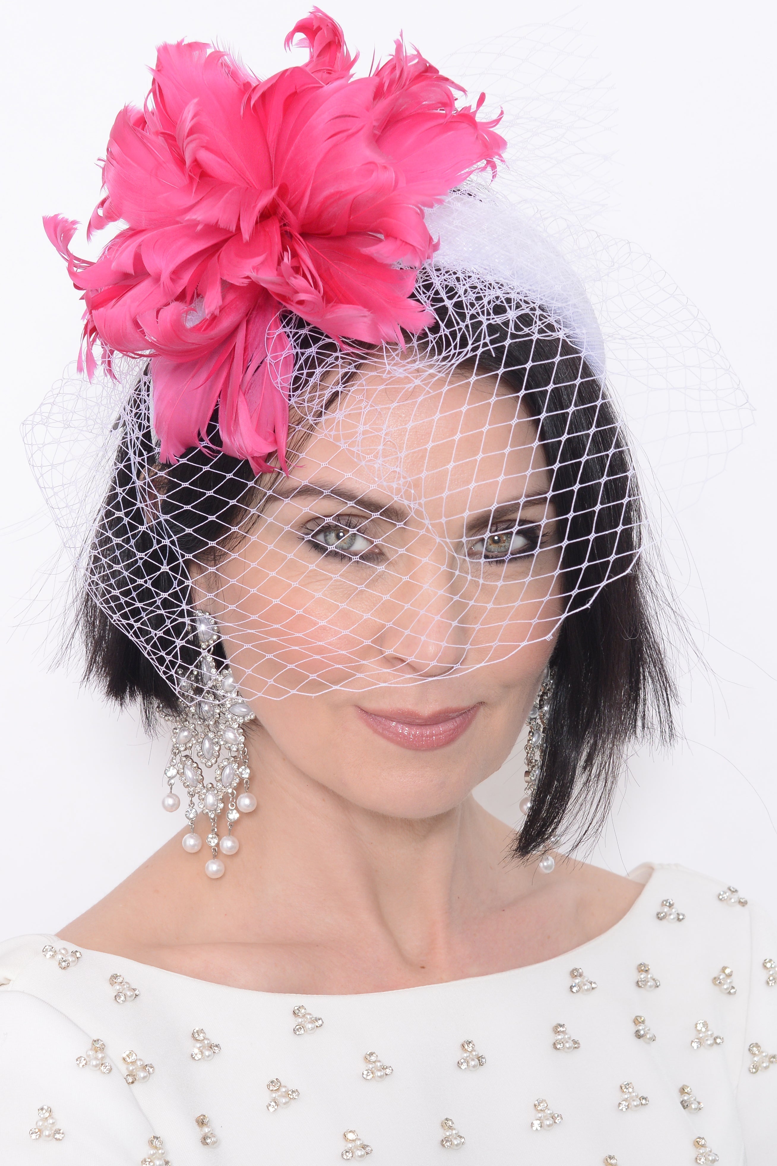 The Niche Collection Style 230043 Ivory/Lipstick Wedding Hat – Nigel ...